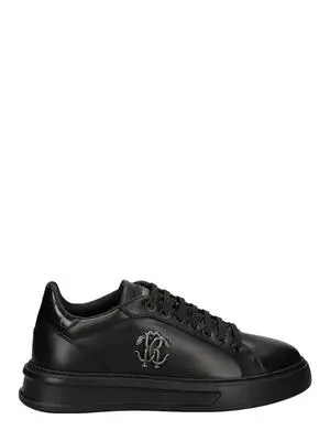 Roberto Cavalli Logo-plaque Platform Sneakers - Black