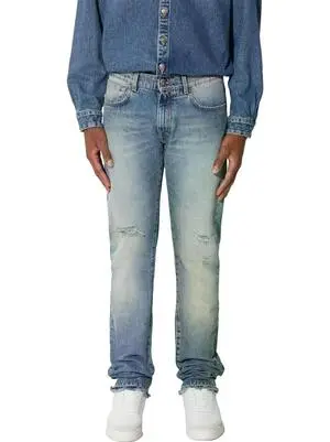 424 Distressed Jeans With Frayed Detail - Blue