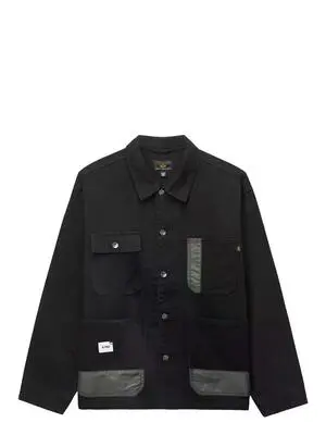 Alpha Industries Contrast-panel Cotton Jacket - Black