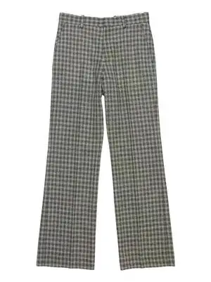 Acne Studios Checked Wool Trousers - Black