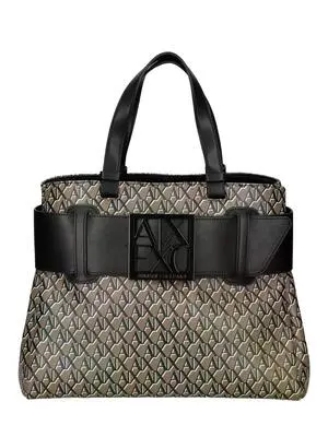 Armani Exchange Logo-buckle Tote - Brown