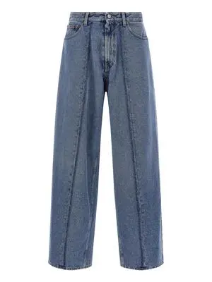 MAISON MARGIELA 5 Pockets Wide Leg Jeans - Blue