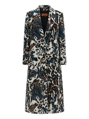 Missoni Animalier Wool Jacquard Coat - Multicolor