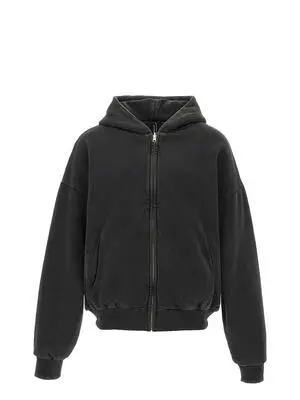 ENTIRE STUDIOS Thermarl Hood Washed Hoodie - Black
