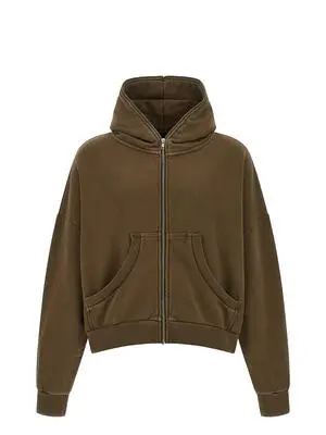 ENTIRE STUDIOS Eternal Zip Washed Hoodie - Brown