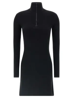 COURREGES Wool Knit Mini Dress - Black
