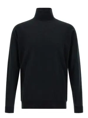 John Smedley Richards Turtleneck Sweater - Black