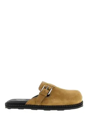 Moschino Suede Sabots - Beige