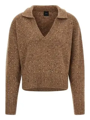 Pinko Nibani Wool Blend Sweater - Beige