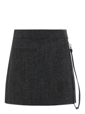 COURREGES Zipped Caviar Mini' Skirt - Gray