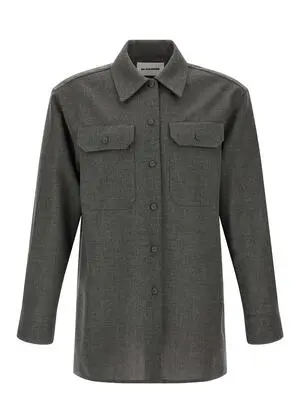 JIL SANDER Wool Canvas Shirt