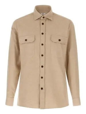 BORRIELLO NAPOLI Flannel Shirt - Beige