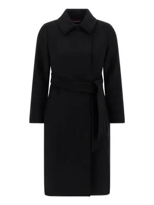 Max Mara B Collag' Wool Coat Black