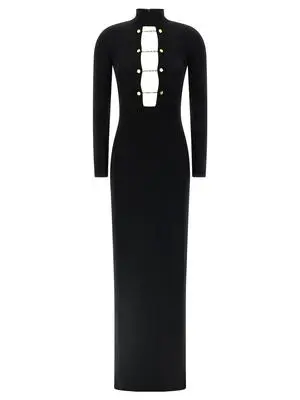 Elisabetta Franchi Red Carpet Long Dress - Black