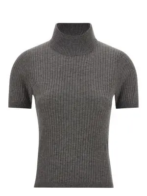 Max Mara Jangy Ribbed Sweater - Gray