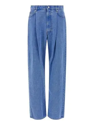 Marni Pleated Wide-leg Jeans - Blue
