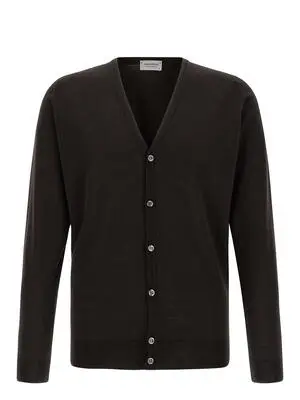 John Smedley Wool Cardigan - Brown