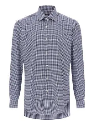 BARBA NAPOLI Vichy Shirt - Blue