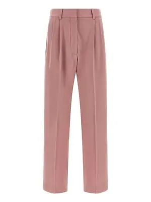 BLAZÉ MILANO Wool And Cashmere Blend Straight Leg Pants - Pink