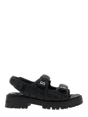 Marc Jacobs The Quilted Sunny Sandals - Black