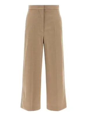 MAX MARA STUDIO Marengo' Carded Wool Trousers - Beige
