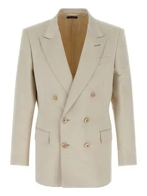 TOM FORD Double Breasted Blazer - Beige