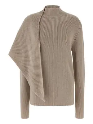 ENTIRE STUDIOS Wrap' Merino Wool Sweater - Beige