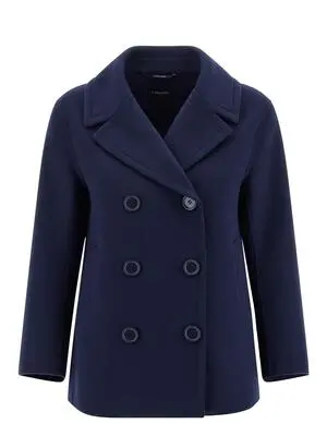 Max Mara Elise Wool Coat - Blue