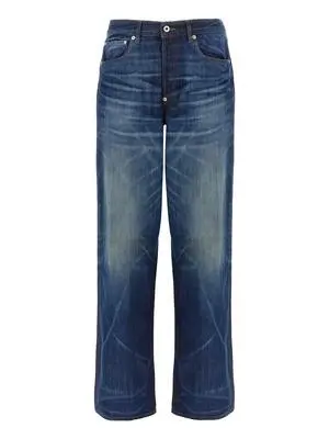 Kenzo Kuroki Bleached Denim Jeans - Blue