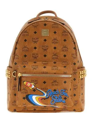 Mcm Backpack In Visetos Monogram Canvas - Brown