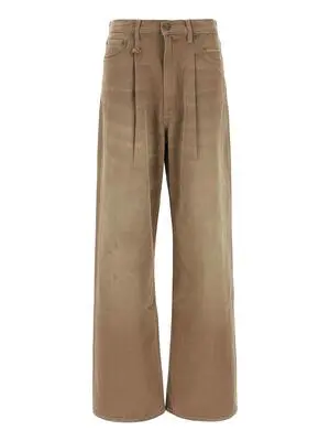 R13 Damon Pleated Jeans - Brown