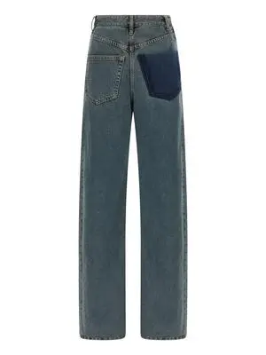 MAISON MARGIELA Back-to-back Wide Leg Jeans - Gray