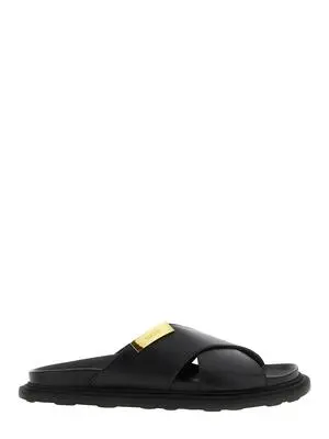 Moschino Leather Sandals - Black