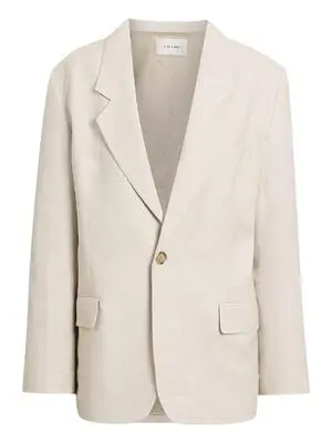 FRAME The Grandfather Canvas Blazer - Cream