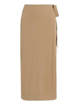 TOTEME Stretch-jersey Midi Wrap Skirt - Sand