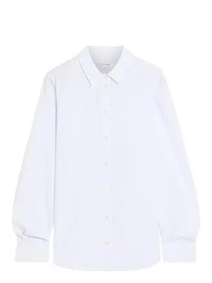 FRAME Classic Cotton-seersucker Shirt - Sky Blue