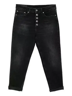 DONDUP Cropped Boyfriend Jeans - Black