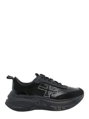 Premiata Hill Logo-detail Sneakers - Black