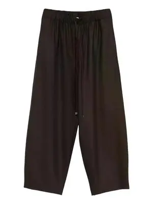 Antonelli Firenze Drawstring Cropped Trousers - Brown