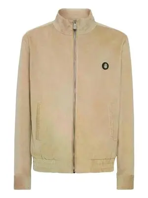 BILLIONAIRE Corduroy Zip-up Bomber Jacket - Neutrals