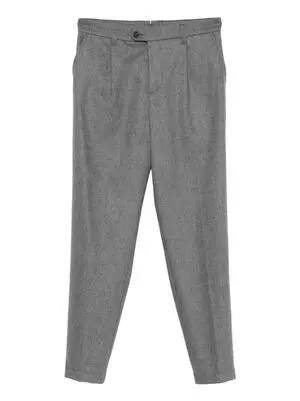 Eleventy Pleated Wool Trousers Grey