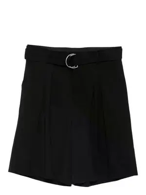Nanushka Derulo Pleat-detail Belted Shorts - Black