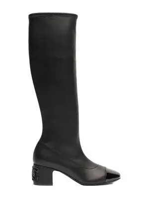 Casadei 50mm Leather Knee-high Boots - Black