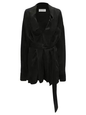 Victoria Beckham Wrap-design Mini Dress - Black