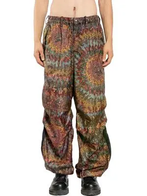 KHOKI Printed Wide-leg Trousers - Brown