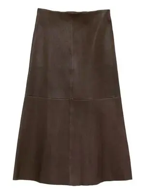 BY MALENE BIRGER A-Line Lambskin Skirt