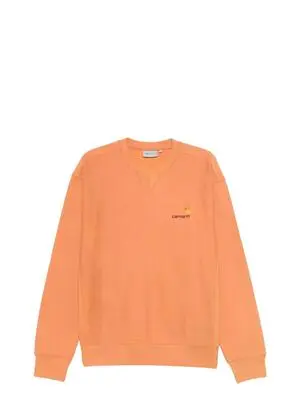 Carhartt Work In Progress Logo-embroidered Crew Neck Sweatshirt - Orange