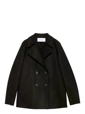 Harris Wharf London Double-breasted Wool Coat - Brown