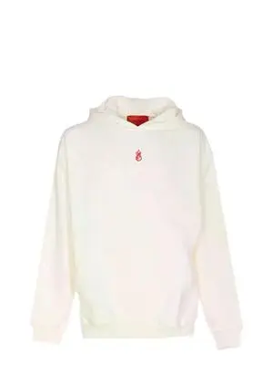 VISION OF SUPER Flame-embroidered Hoodie - White