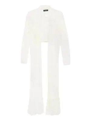 Fabiana Filippi Fringe-detail Open-front Cardigan - White